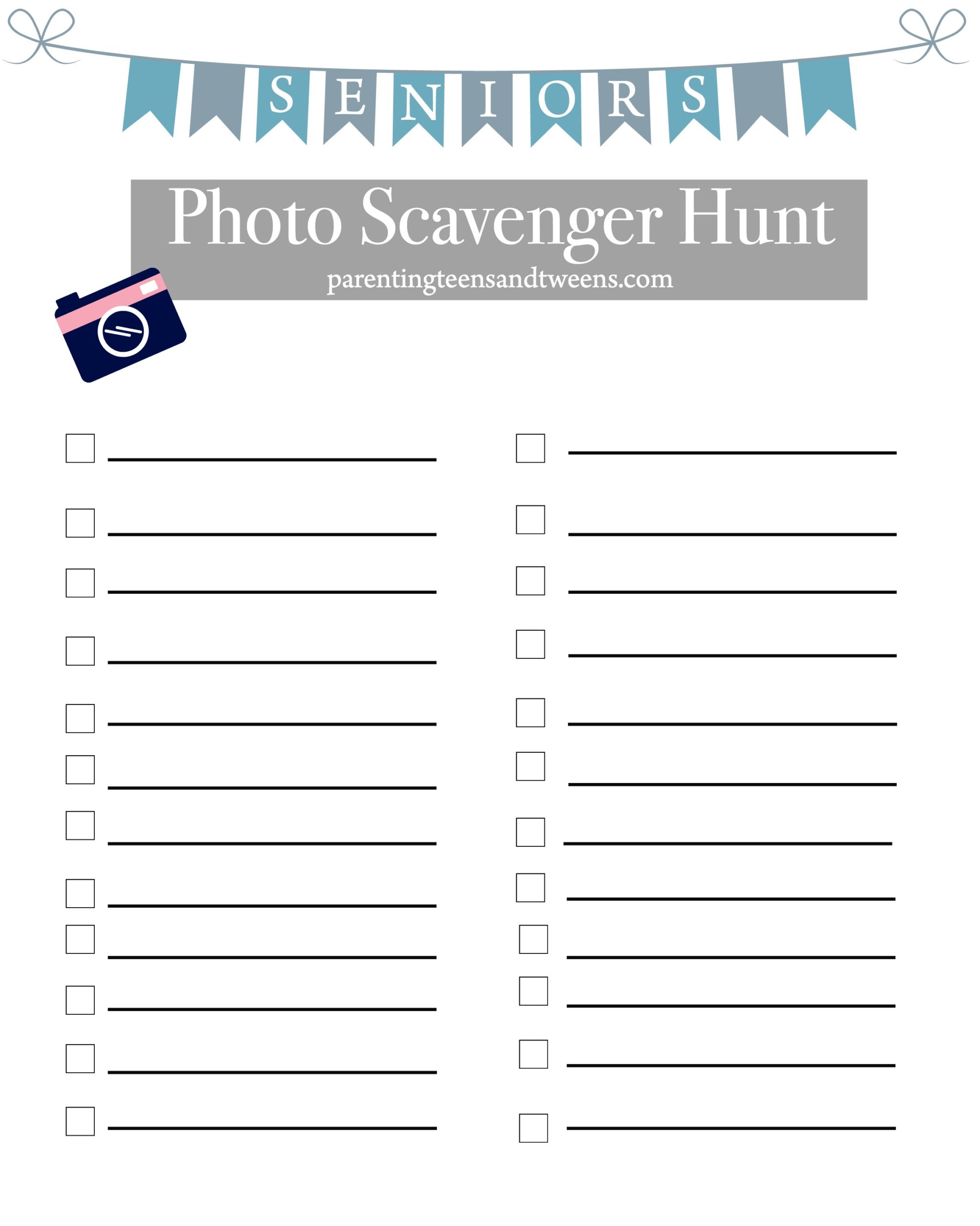 Graduation Photo Scavenger Hunt