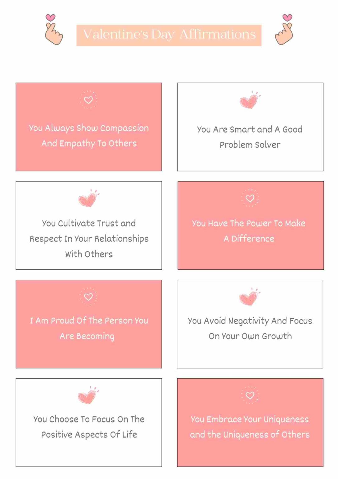 Simple Valentine's Day Affirmations To Share With Your Teens (and free ...