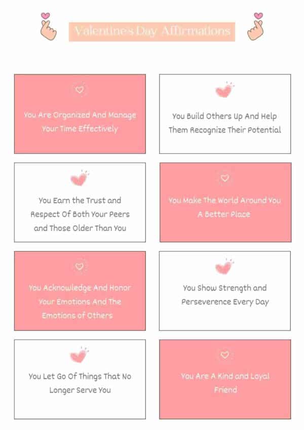 Simple Valentine's Day Affirmations To Share With Your Teens (and free ...
